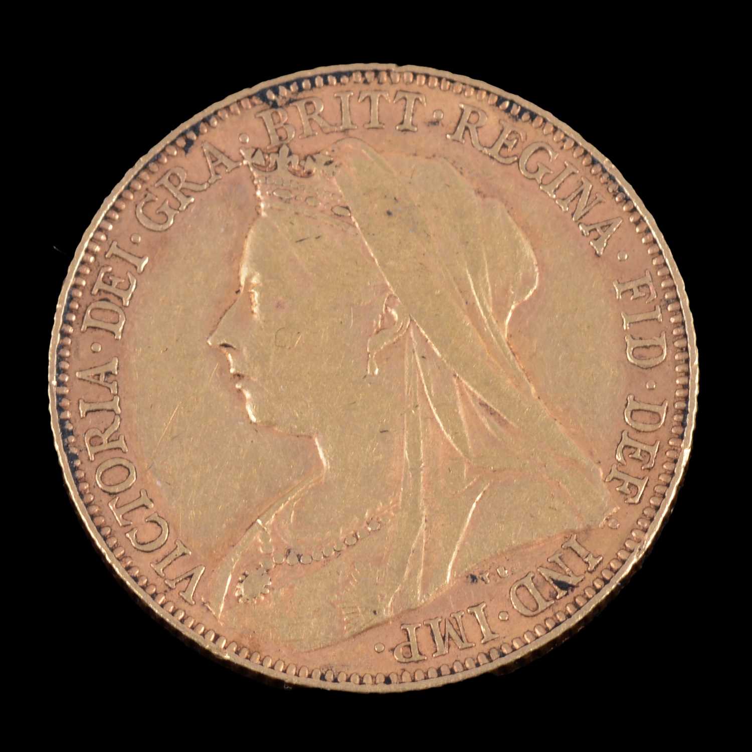 Lot 137 - A Gold Full Sovereign Coin, Victoria Veiled