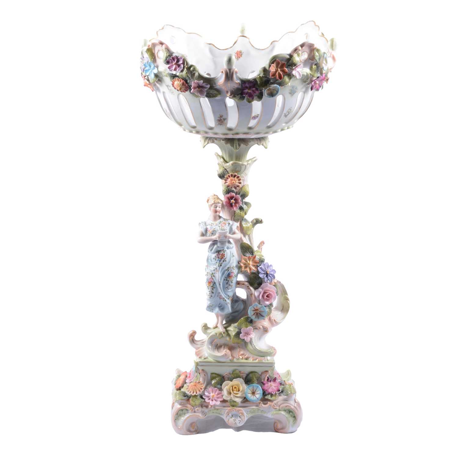 Lot 12 - Dresden porcelain table centre,