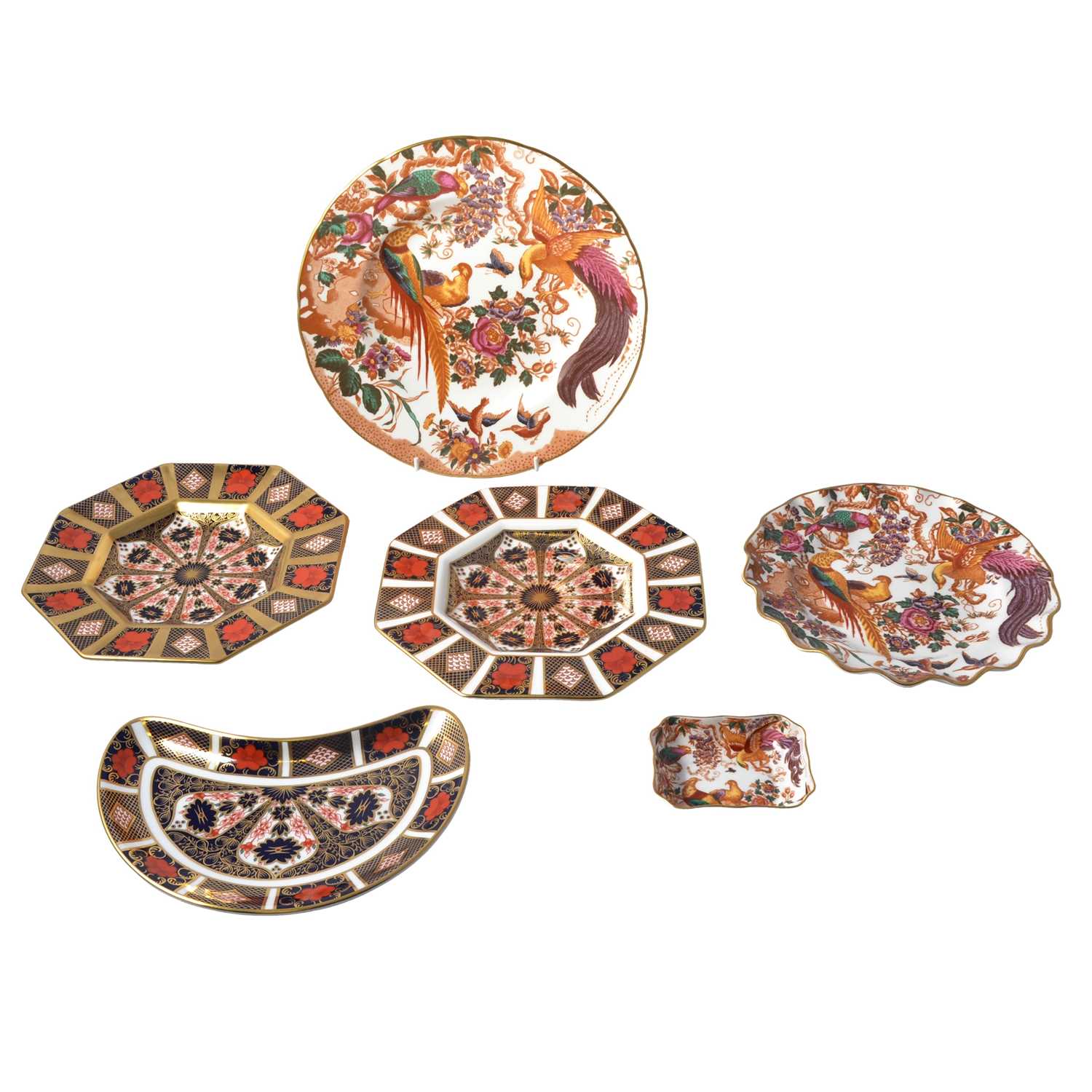 Lot 20 - Pair of Royal Crown Derby octagonal plates,