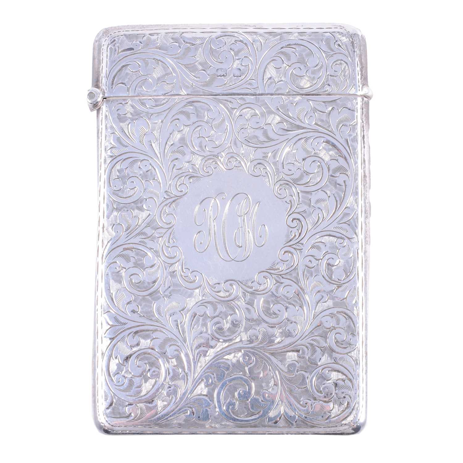 Lot 272 - Edwardian silver card case, Joseph Gloster