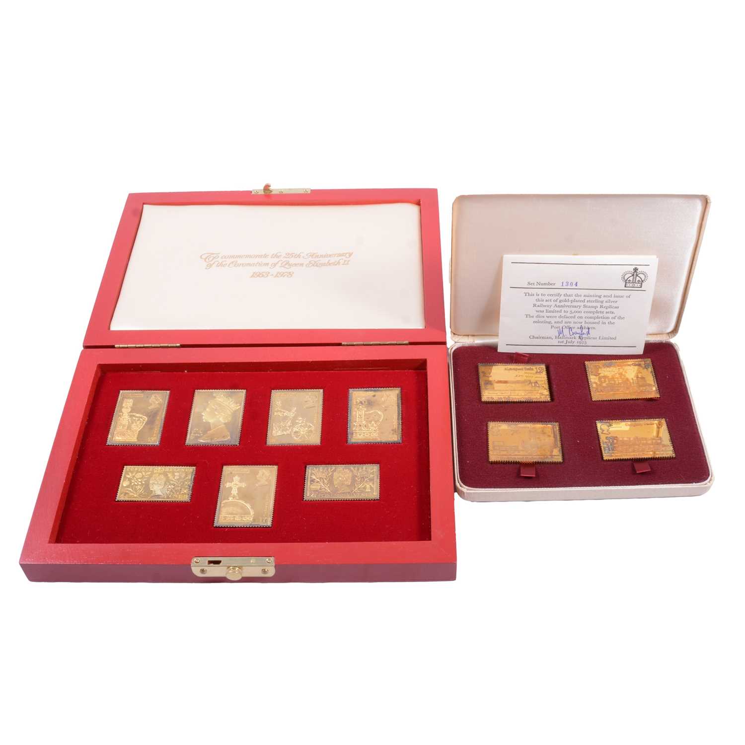 Lot 173 - Railway Anniversary, a set of 4 silver gilt