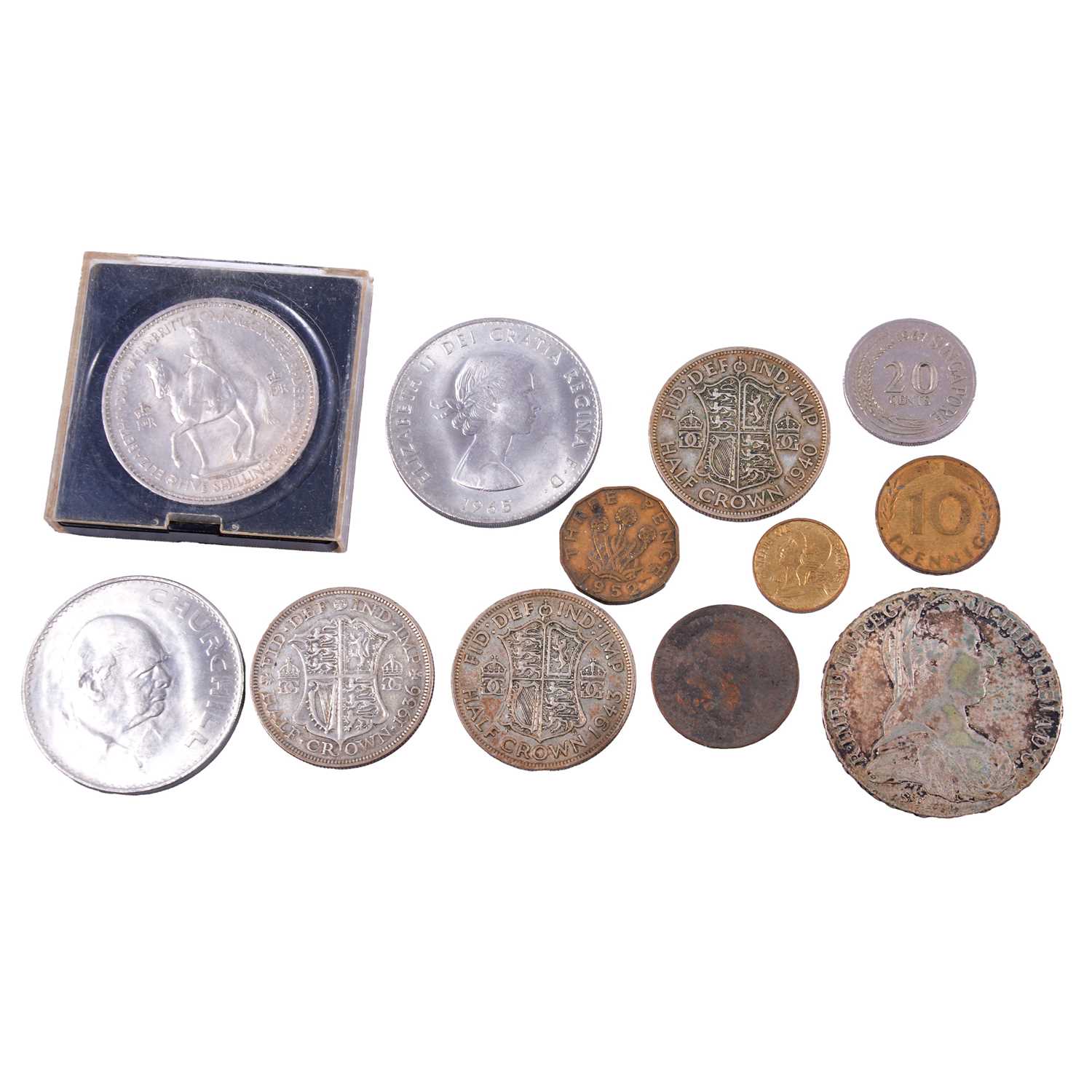 Lot 164 - A collection of pre-decimal coins. UK and