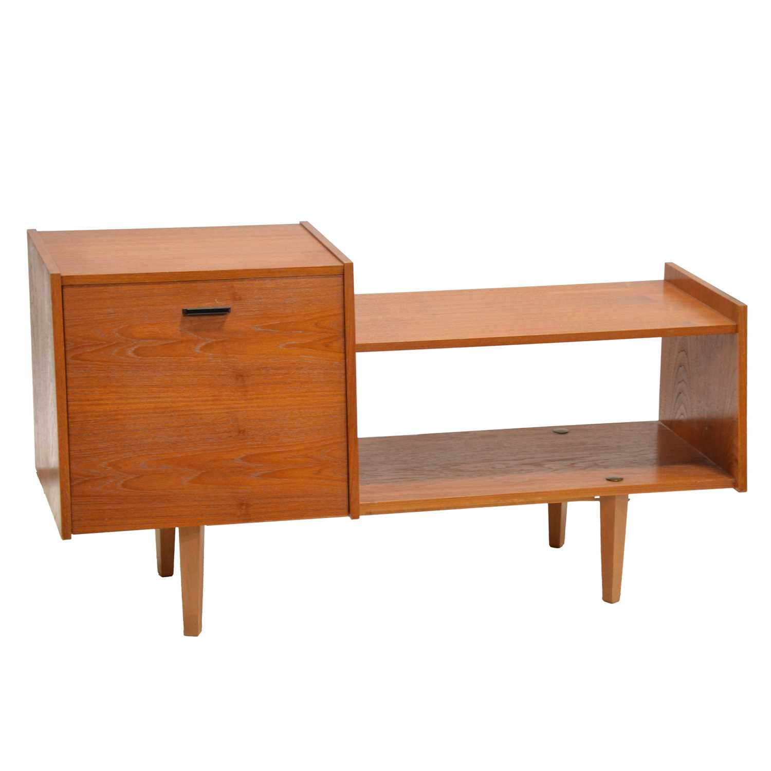 Lot 420 - Mid-century teak radio cabinet