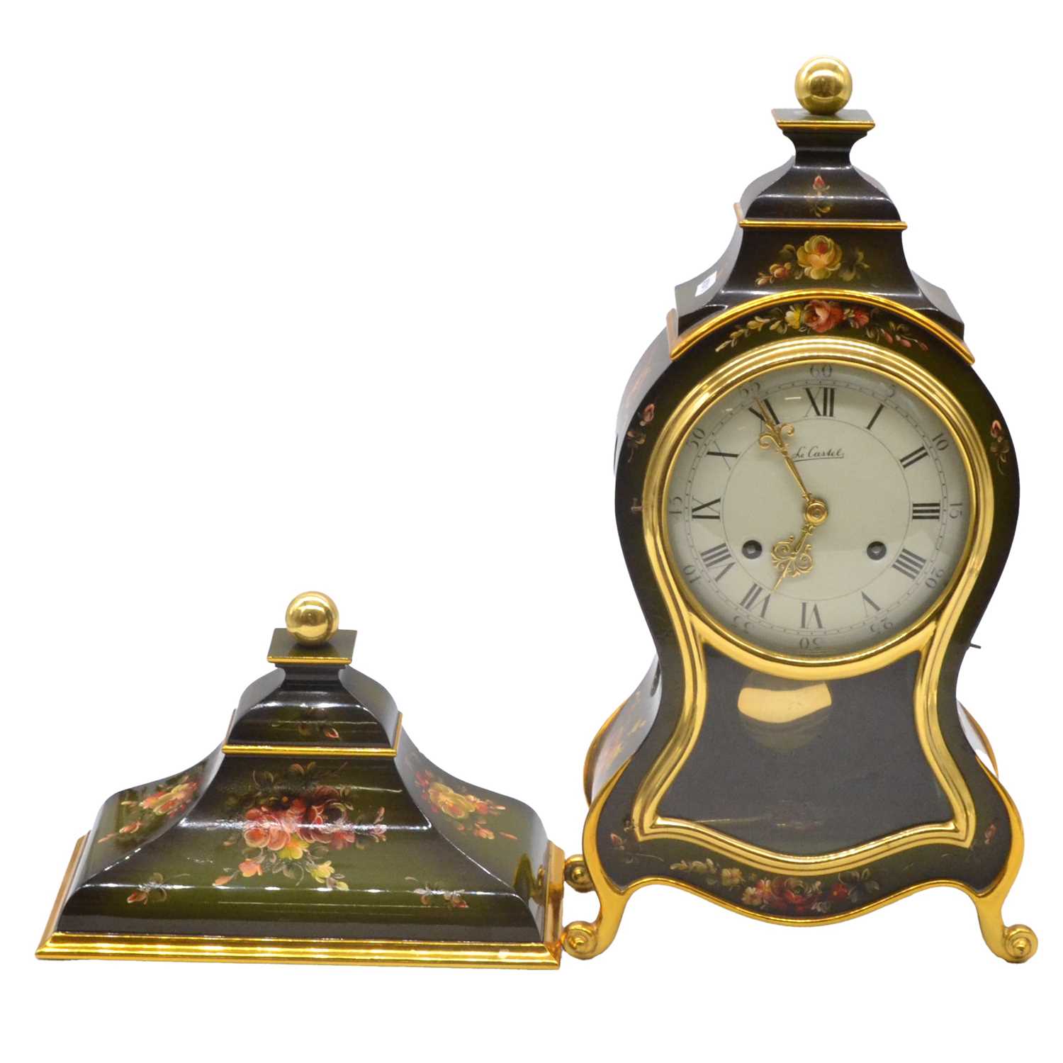 Lot 186 - Louis XV style Vernis Martin bracket clock,