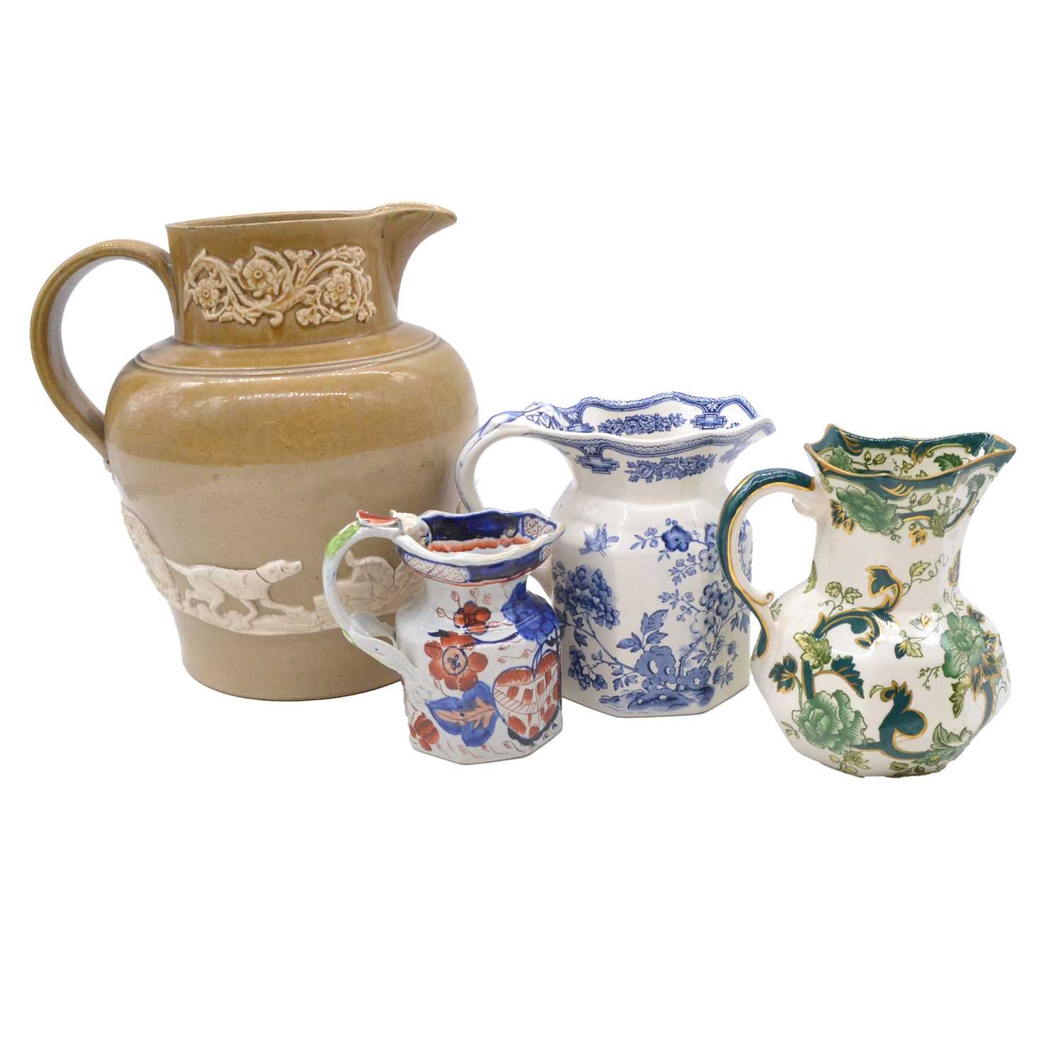 Lot 93 - Collection of pottery and stoneware jugs,