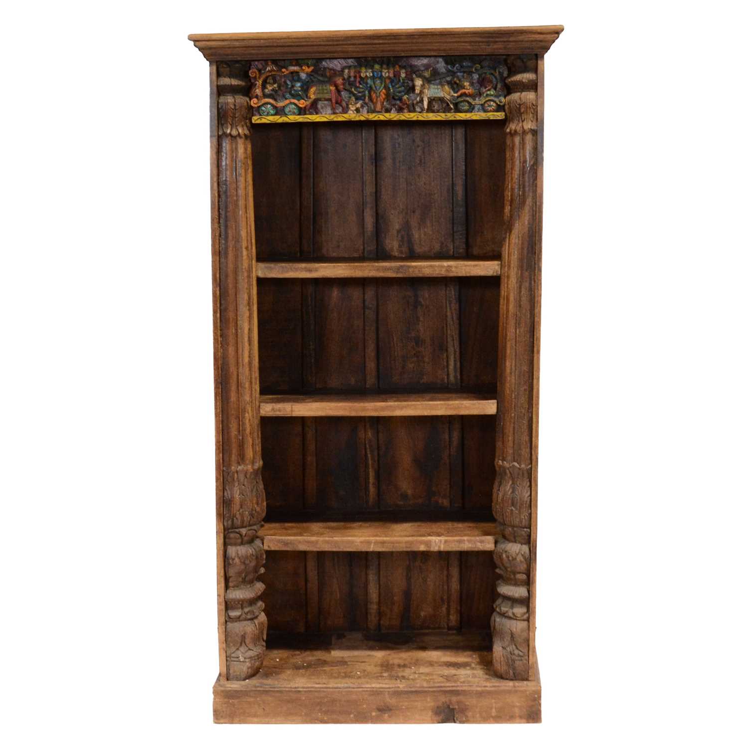 Lot 357 - Indian hardwood bookcase,