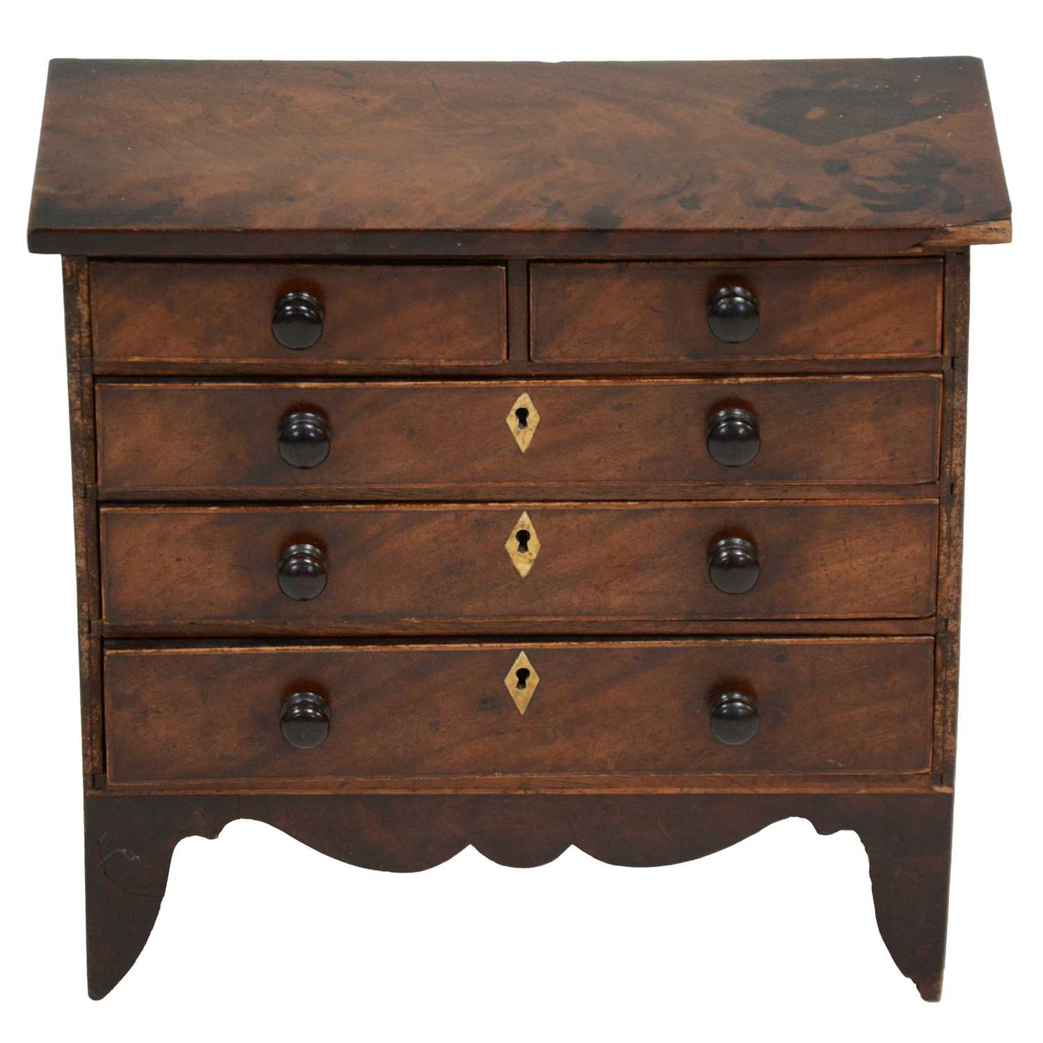 Lot 420 - Victorian mahogany apprentice chest of