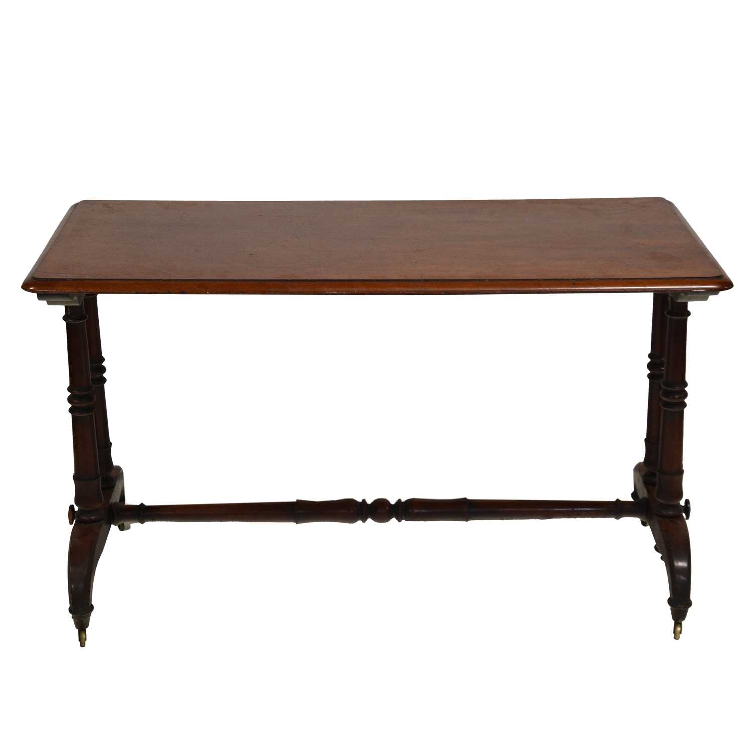Lot 375 - Victorian mahogany stretcher table,