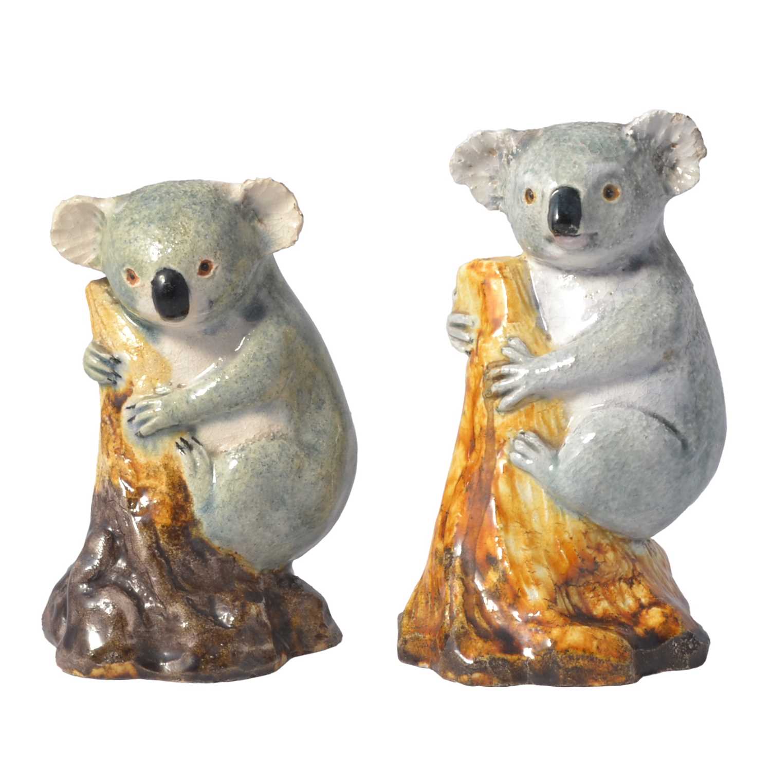 Lot 16 - Two similar Australian glazed pottery koala
