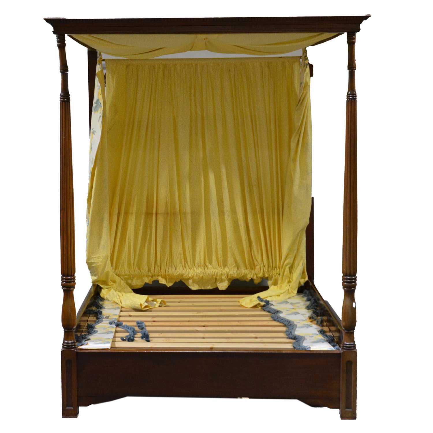 Lot 485 - Hepplewhite style four-poster bed,