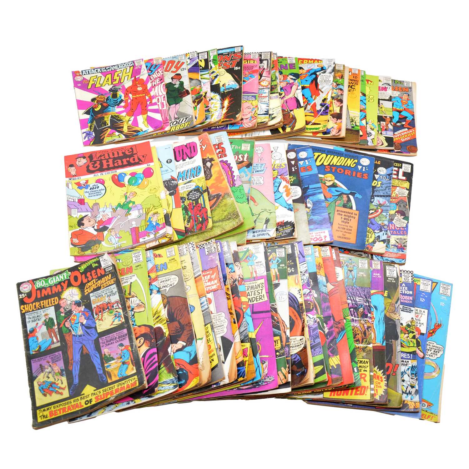 Lot 327 - Seventy comics, mostly DC, including
