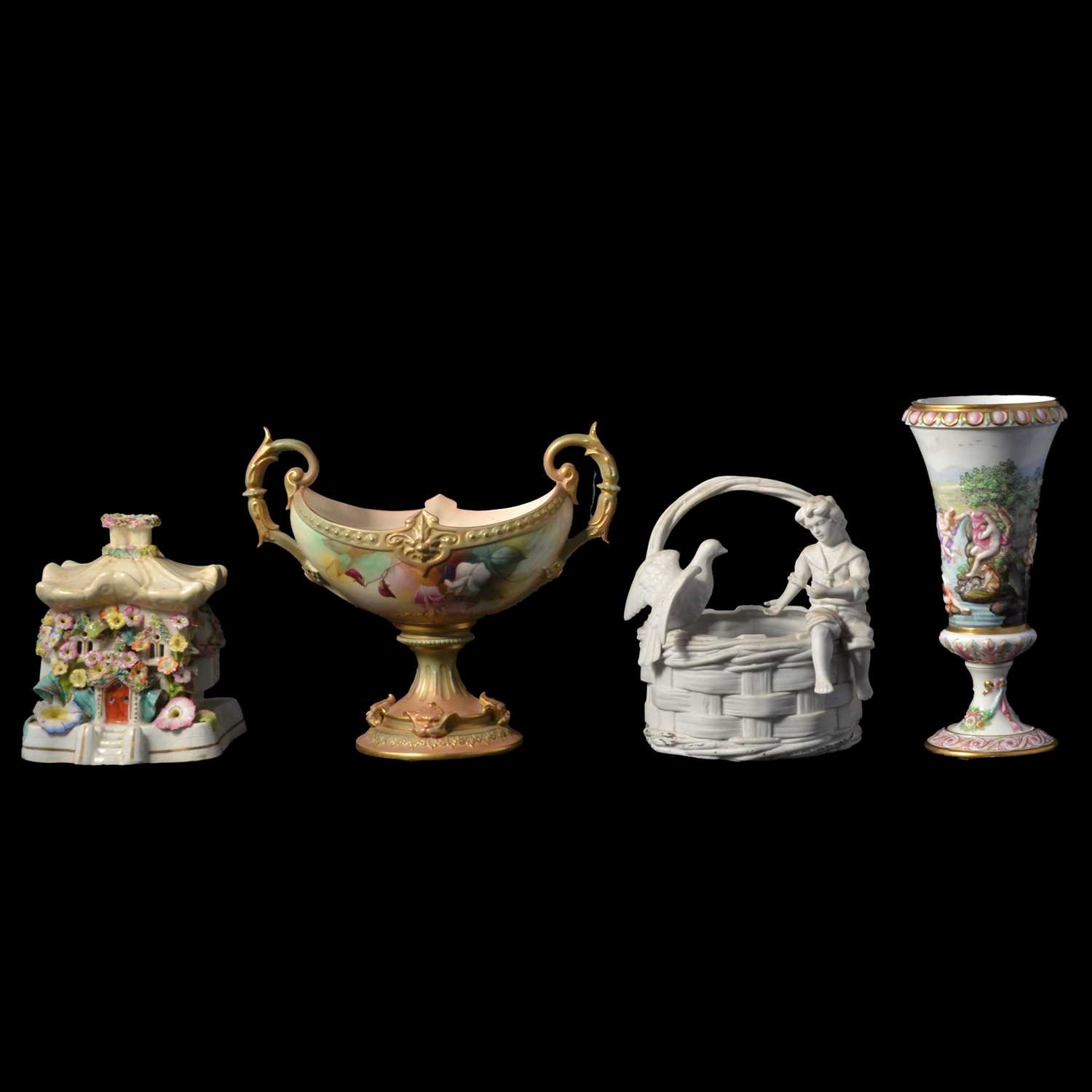 Lot 55 - Soho pottery plaque, Geisha, tiles, etc.,