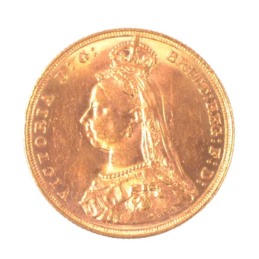Lot 221 - A Gold Full Sovereign, Victoria Jubilee Head,