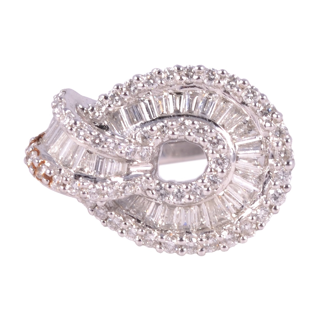 Lot 96 - A diamond loop ring.