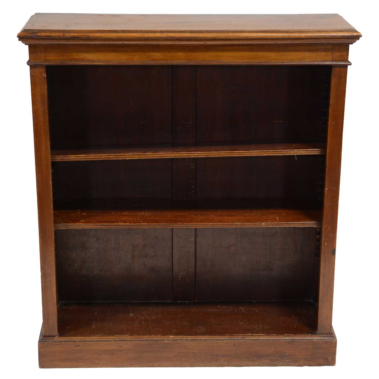 Lot 442 - Victorian walnut open bookcase,