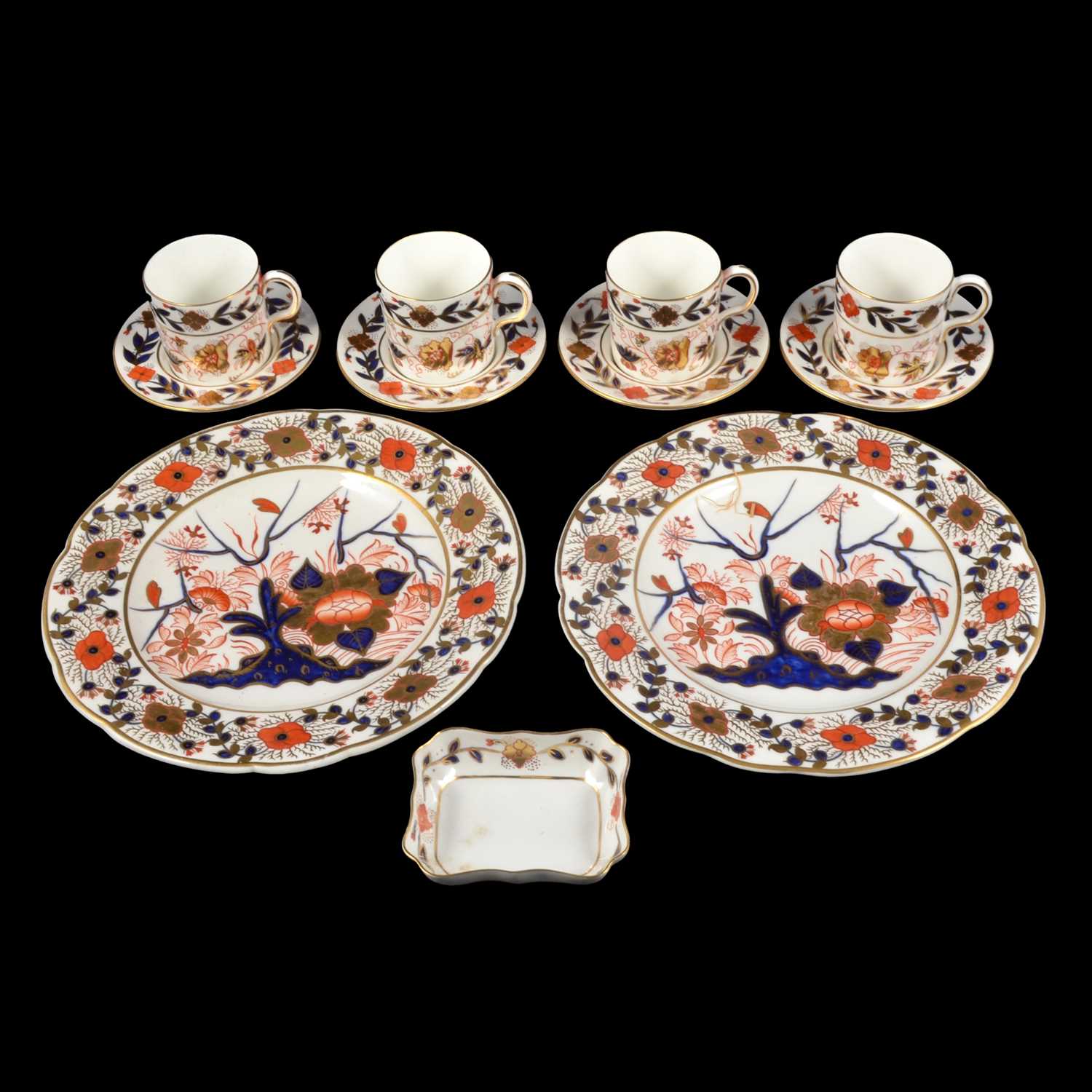 Lot 36 - Royal Crown Derby coffee cans and saucers,