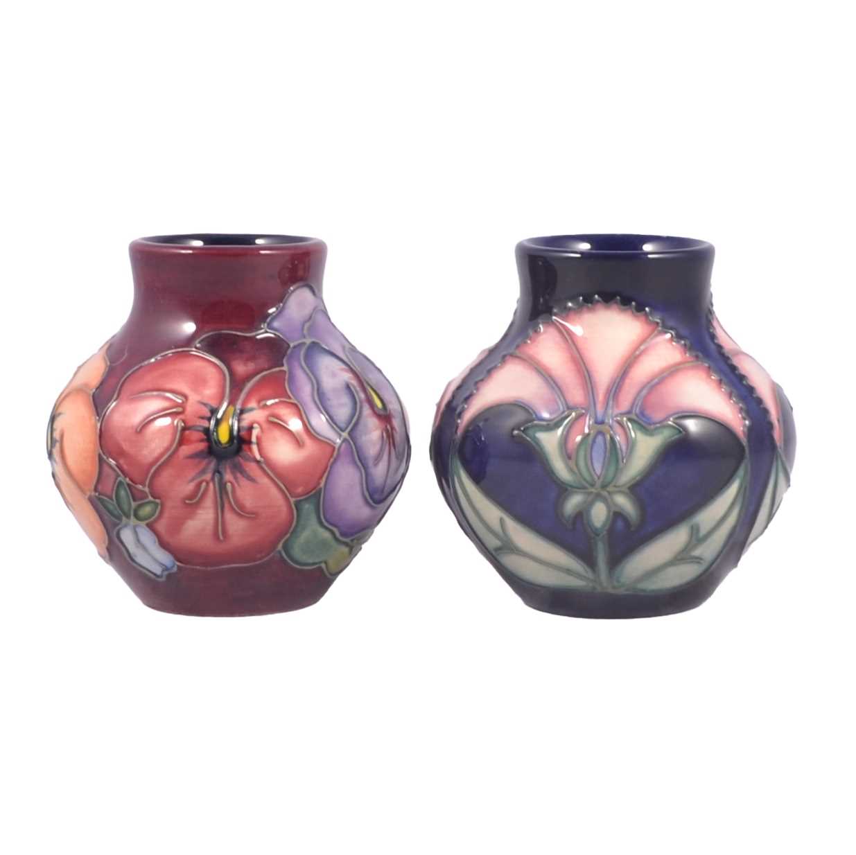 Lot 17 - Moorcroft Pottery, two small vases