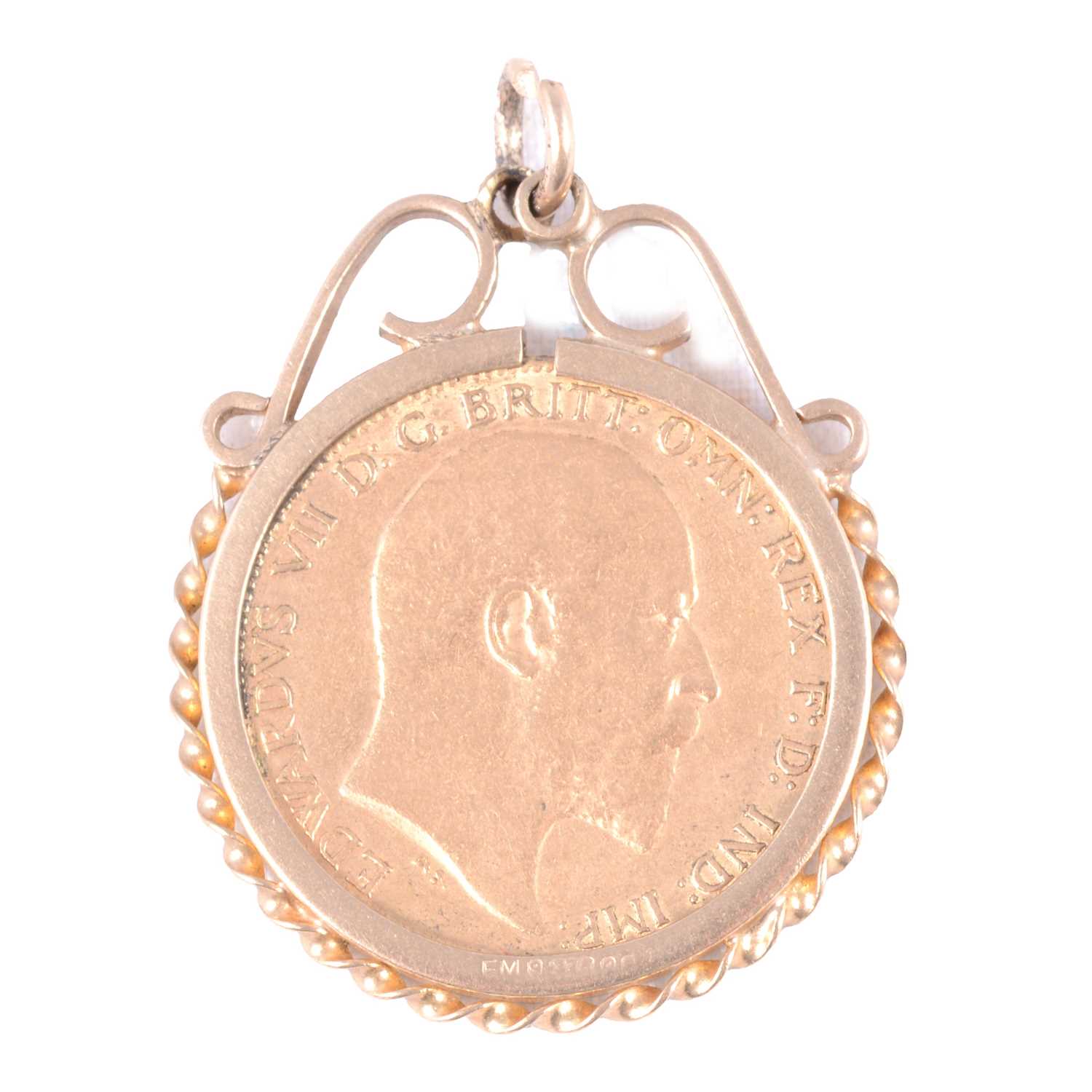 Lot 80 - A Gold Half Sovereign Coin pendant.