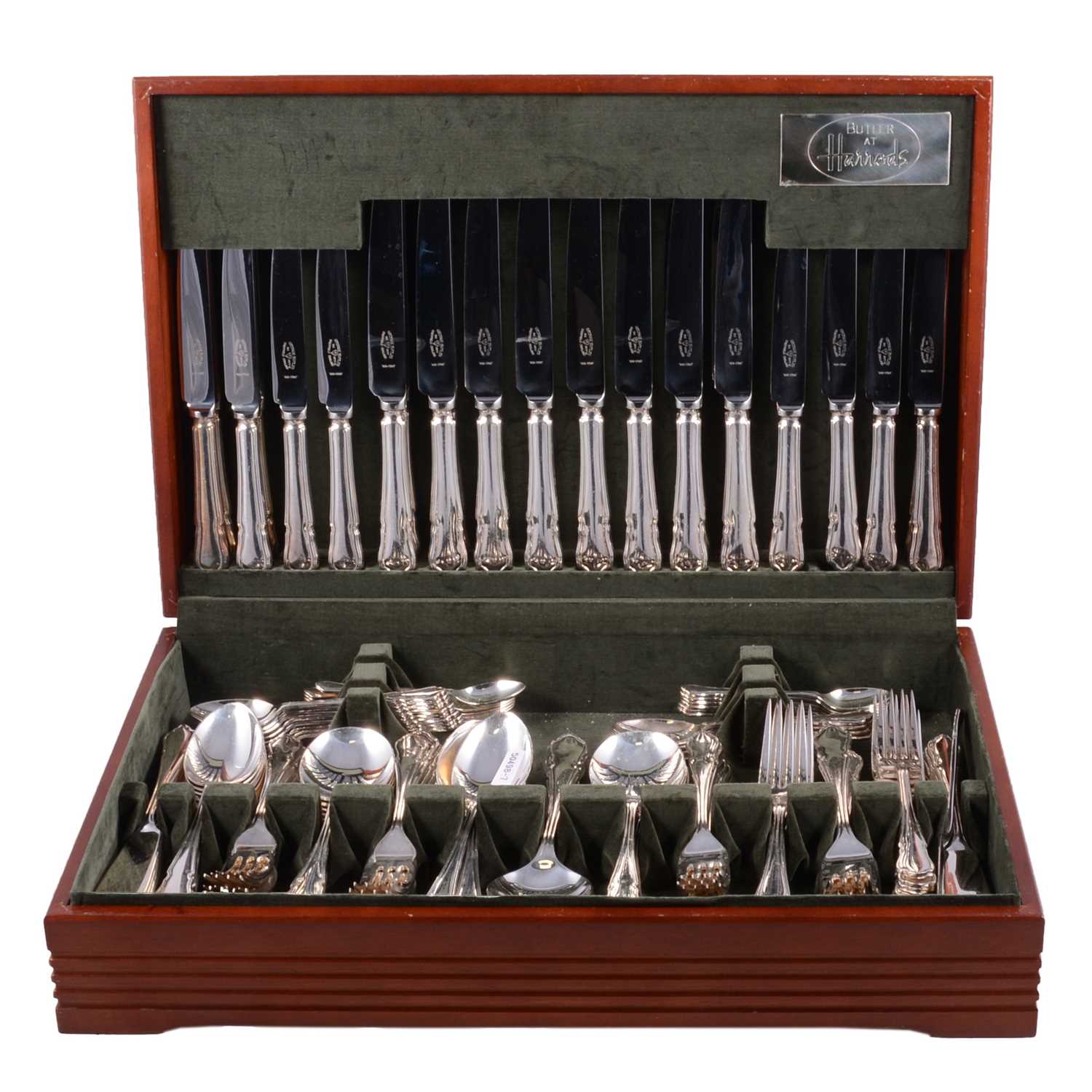 Lot 207 - Silver plated canteen of cutlery, Du Barry