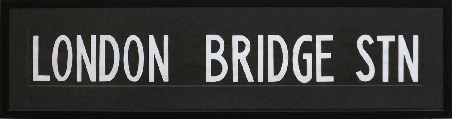 Lot 158 - London Bus Destination Blind - LONDON BRIDGE