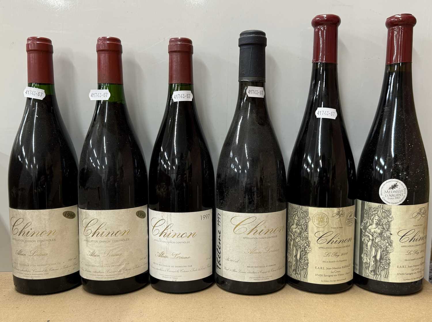 Lot 180 - Six assorted bottles of Chinon (Loire