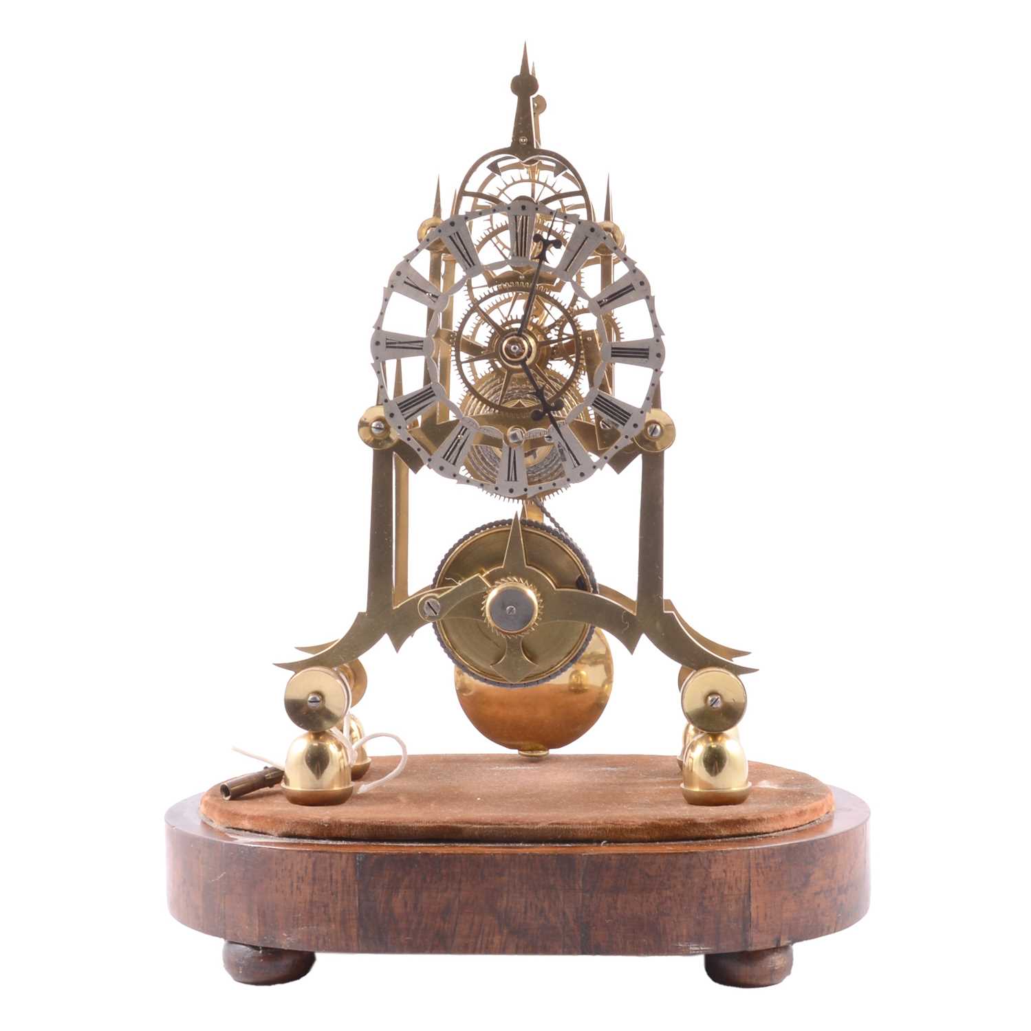 Lot 451 - Victorian brass Skeleton clock by Charles