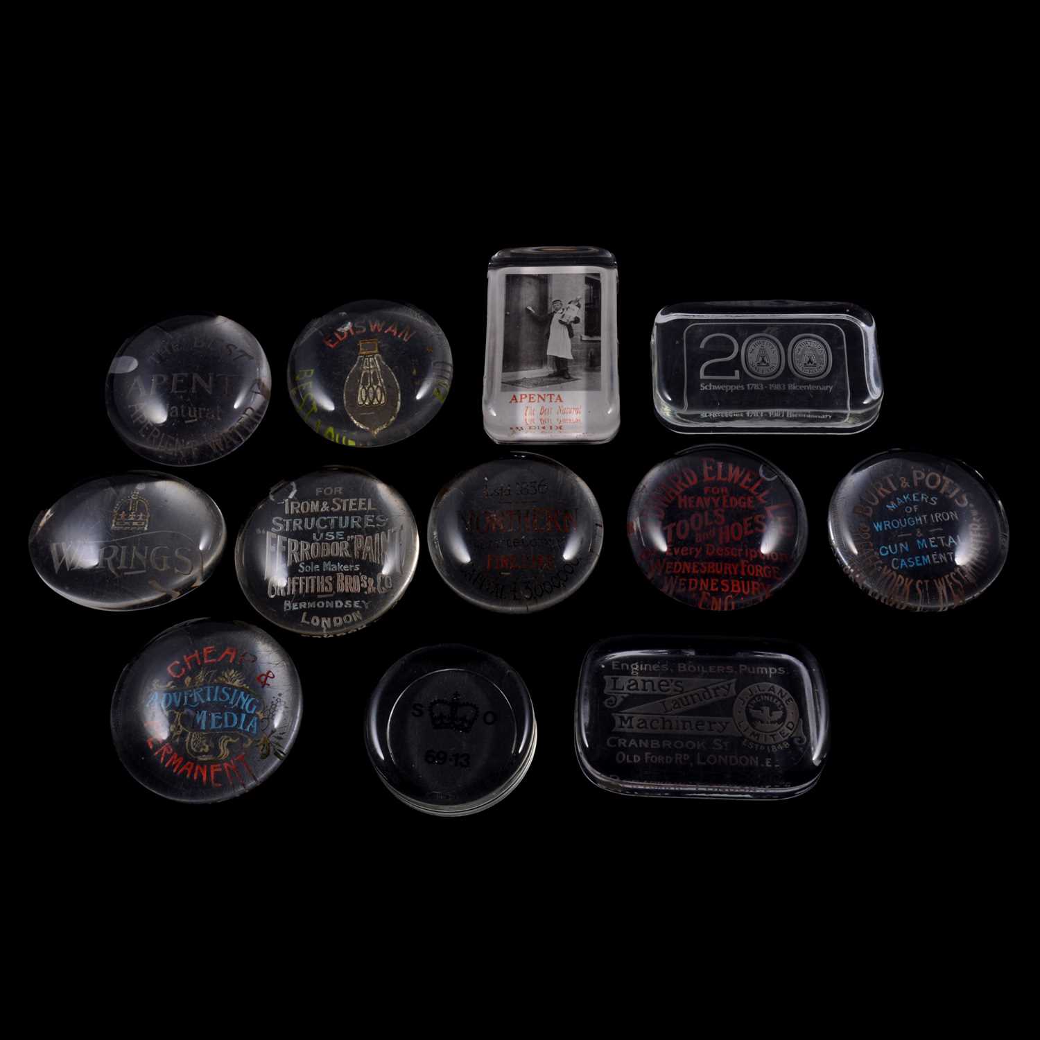 Lot 94 - A collection of advertising glass