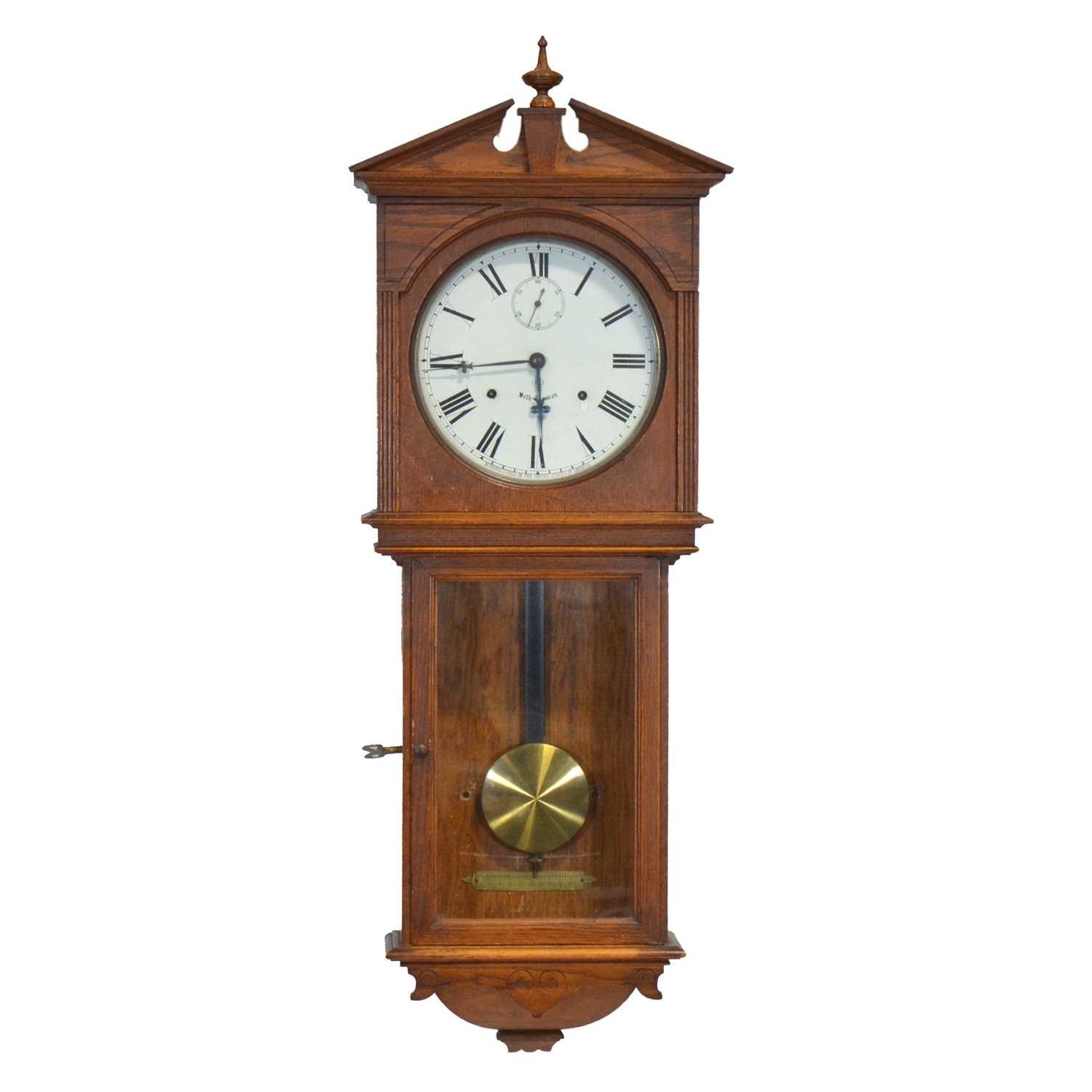 Lot 340 - American wall clock,