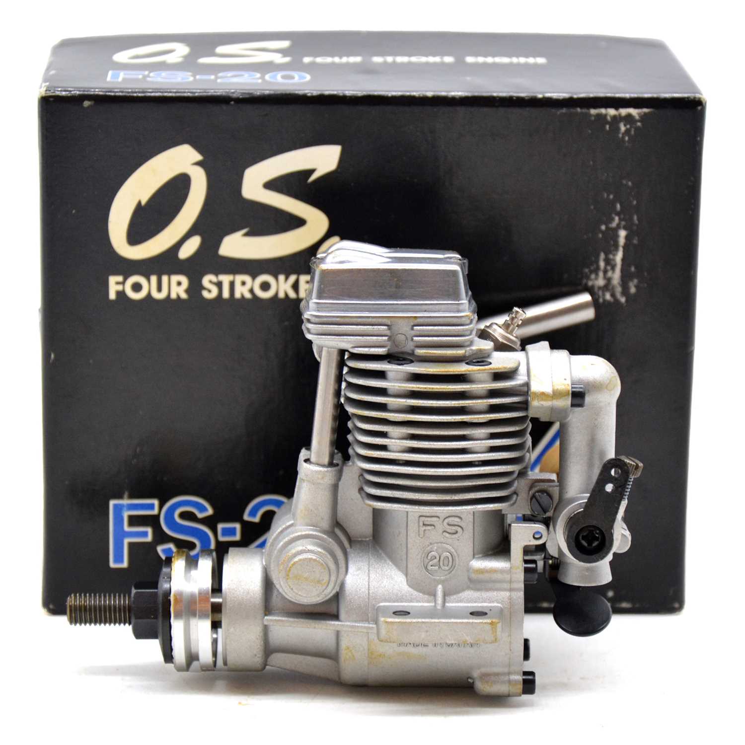Lot 81 - OS FS-20 four stroke diesel engine, boxes