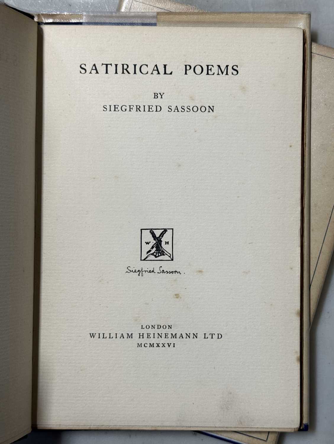 Lot 197 - Siegfried Sassoon, Satirical Poems, William
