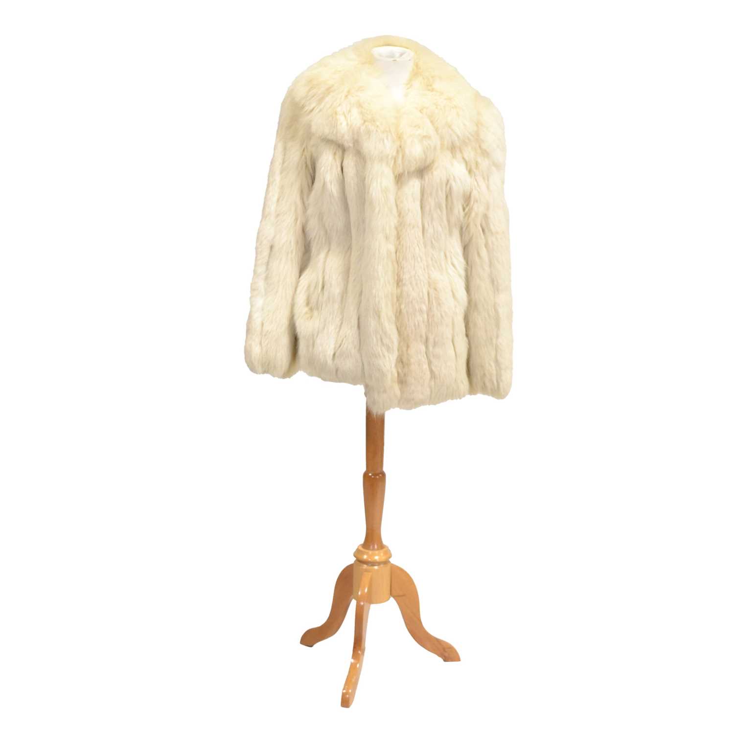 Lot 1226 - A light cream fur jacket.