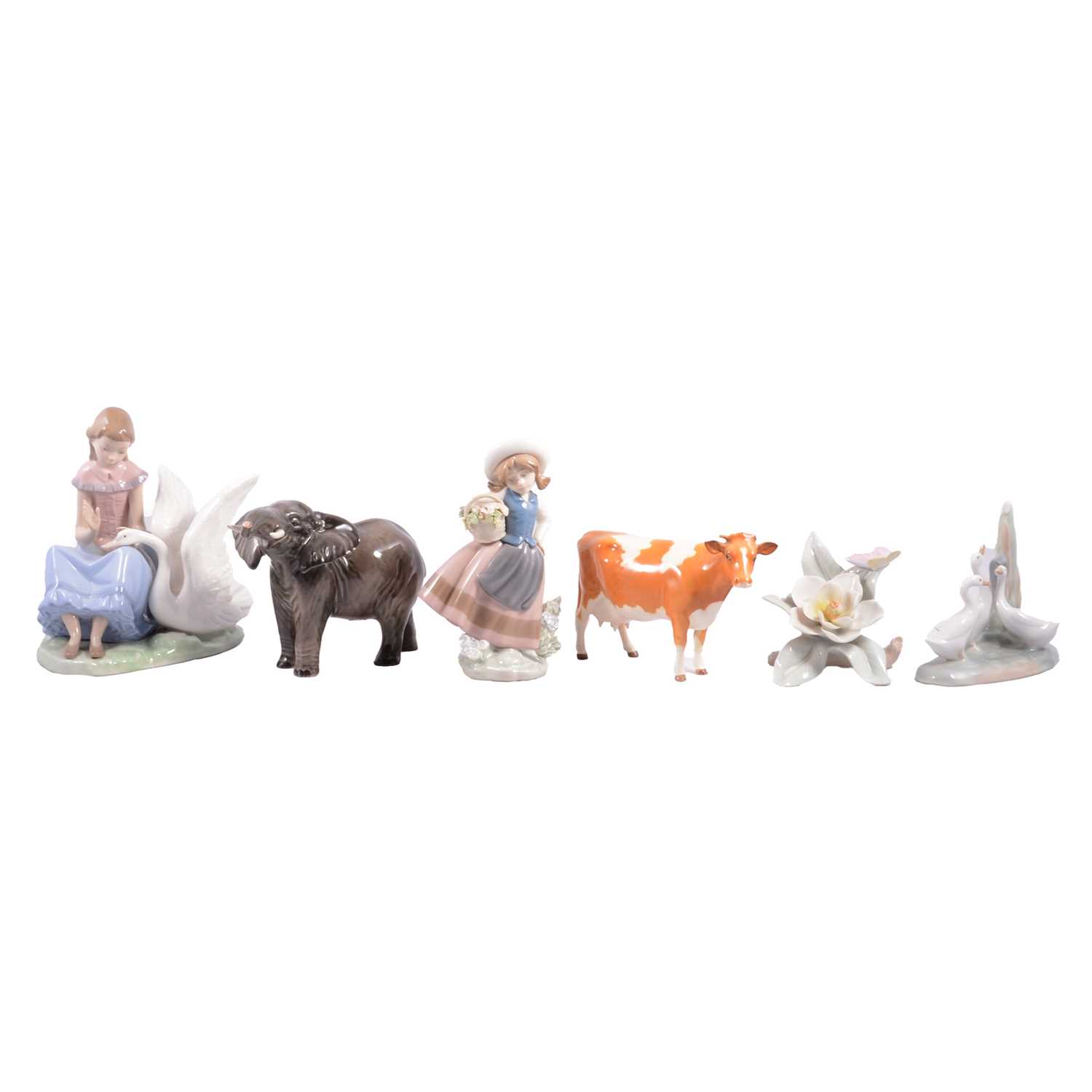 Lot 74 - Collection of Lladro, Nao, Beswick and