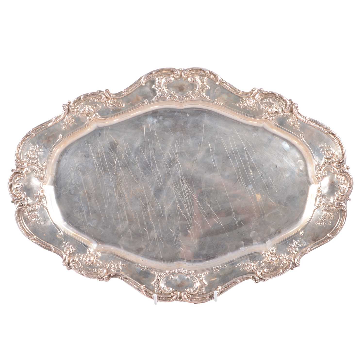 Lot 106 - Sterling silver tray,