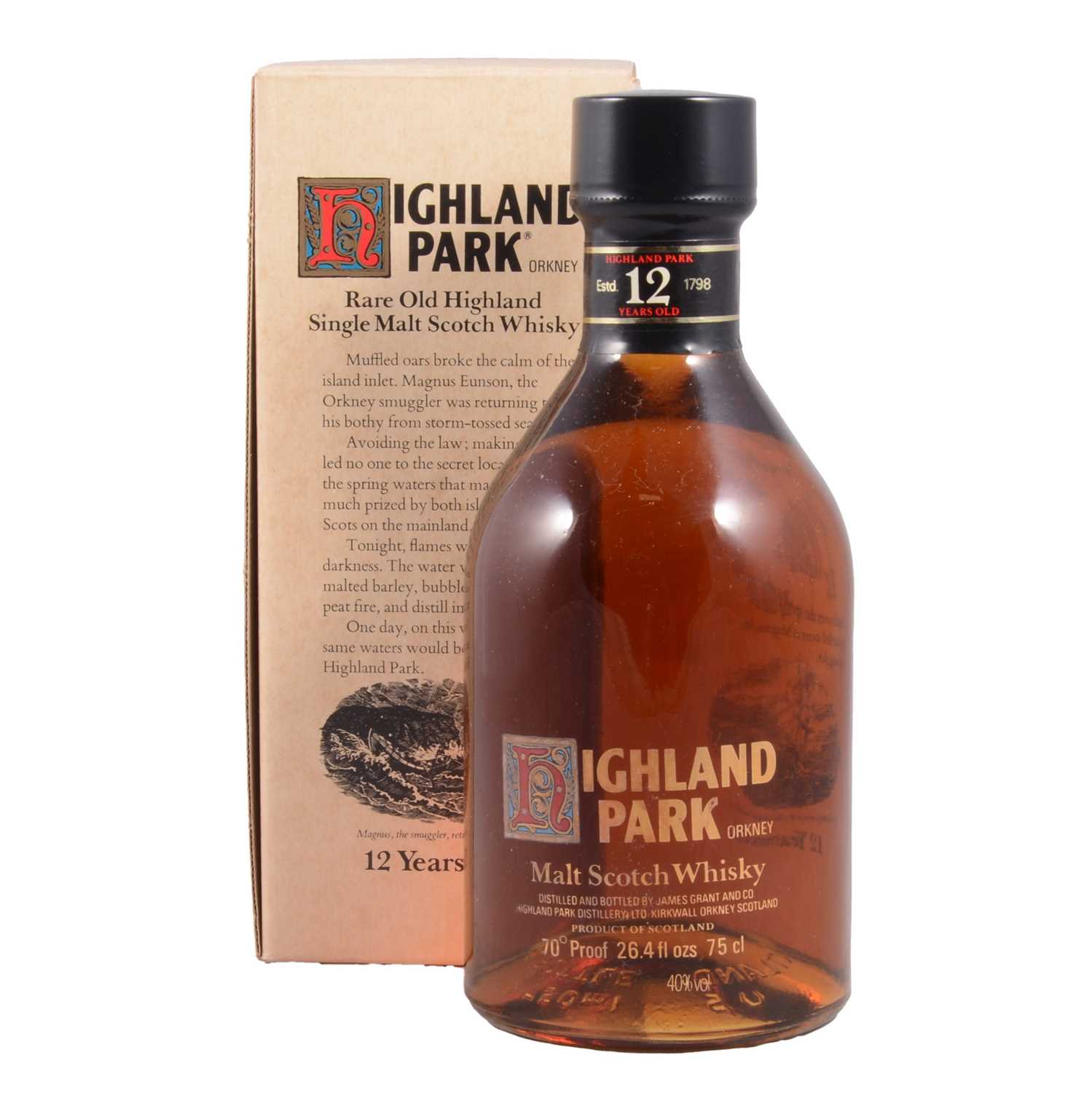 Lot 217 - Highland Park, 12 Year Old, single Islay