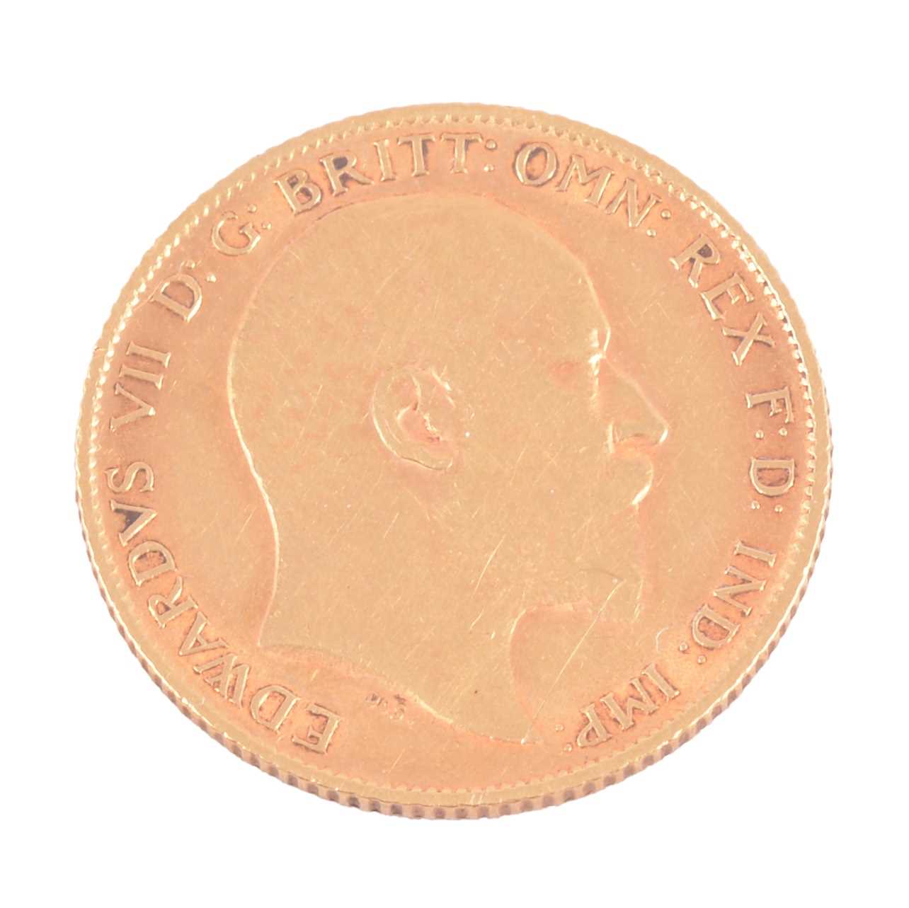 Lot 1154 - A Gold Half Sovereign Coin, Edward VII,