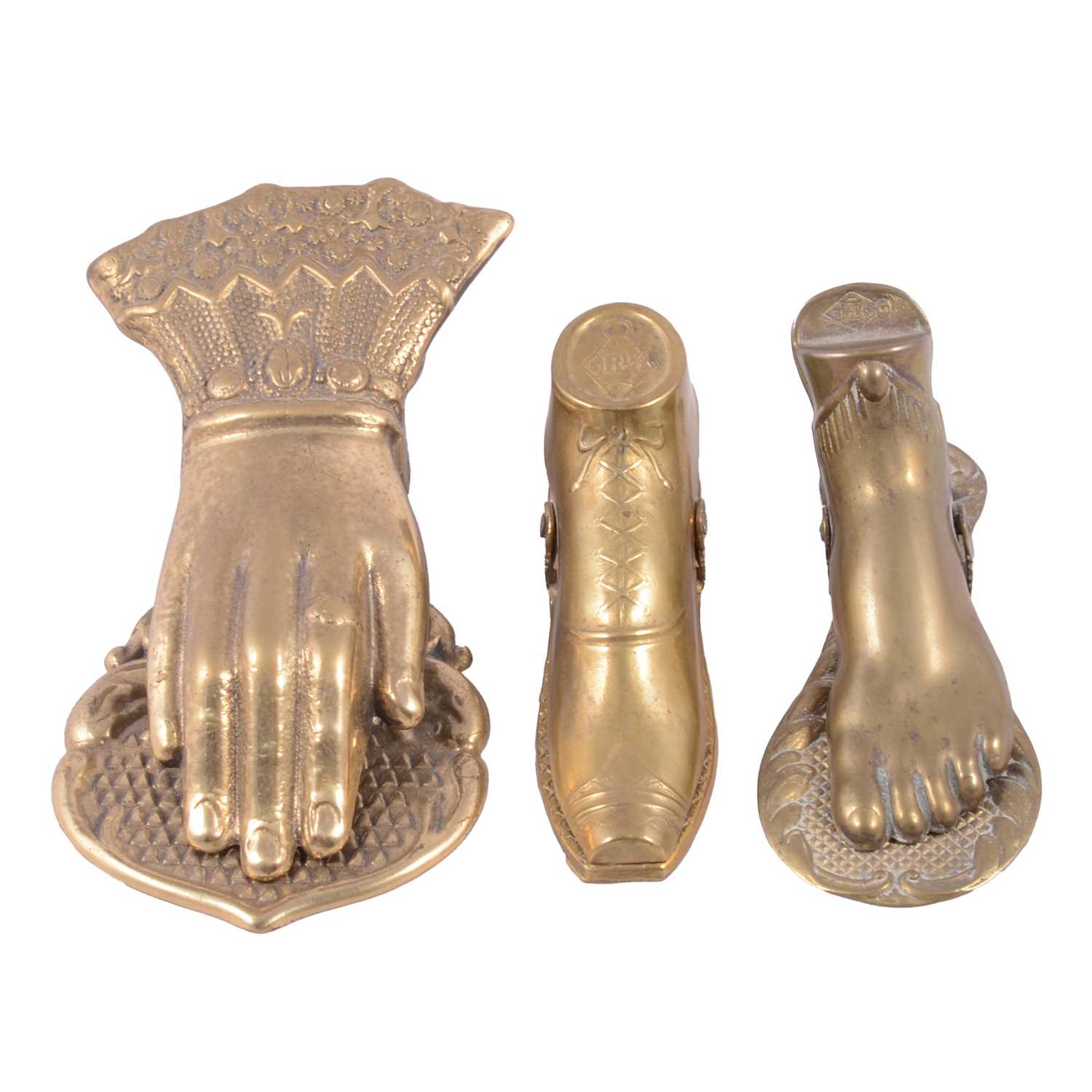 Lot 137 - Three Victorian brass paper clips,