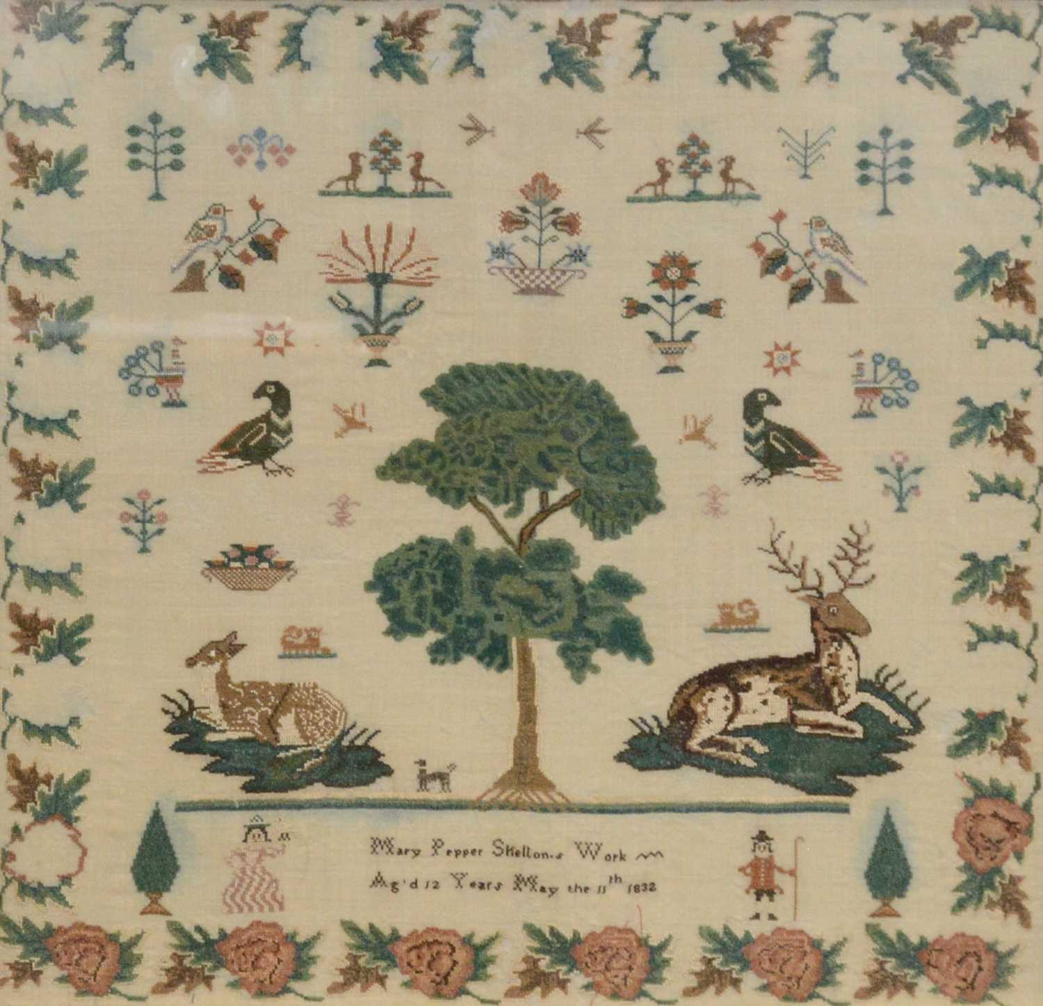 Lot 153 - William IV needlework sampler,