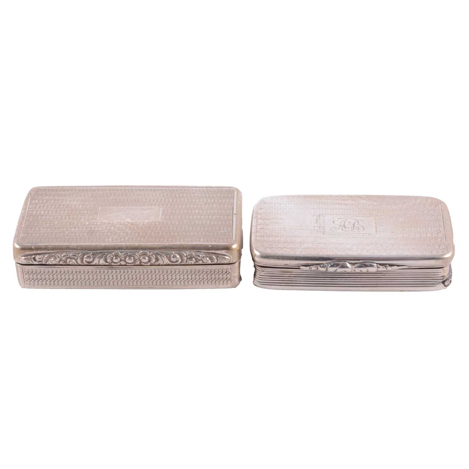 Lot 116 - Two silver snuff boxes,