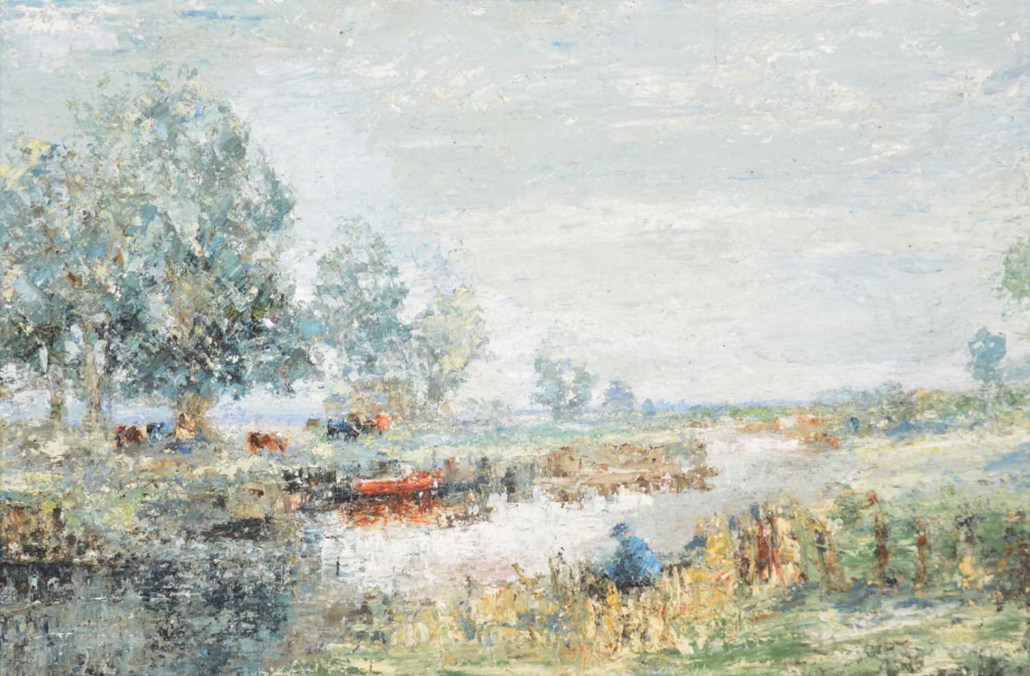 Lot 241 - Nairne Tate, Landscape with a figure seated