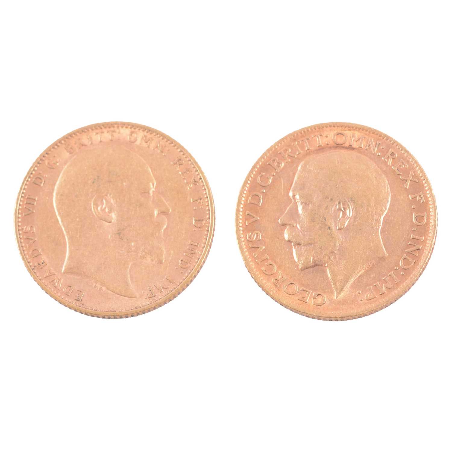 Lot 136 - Two Gold Full Sovereign Coins, Edward VII