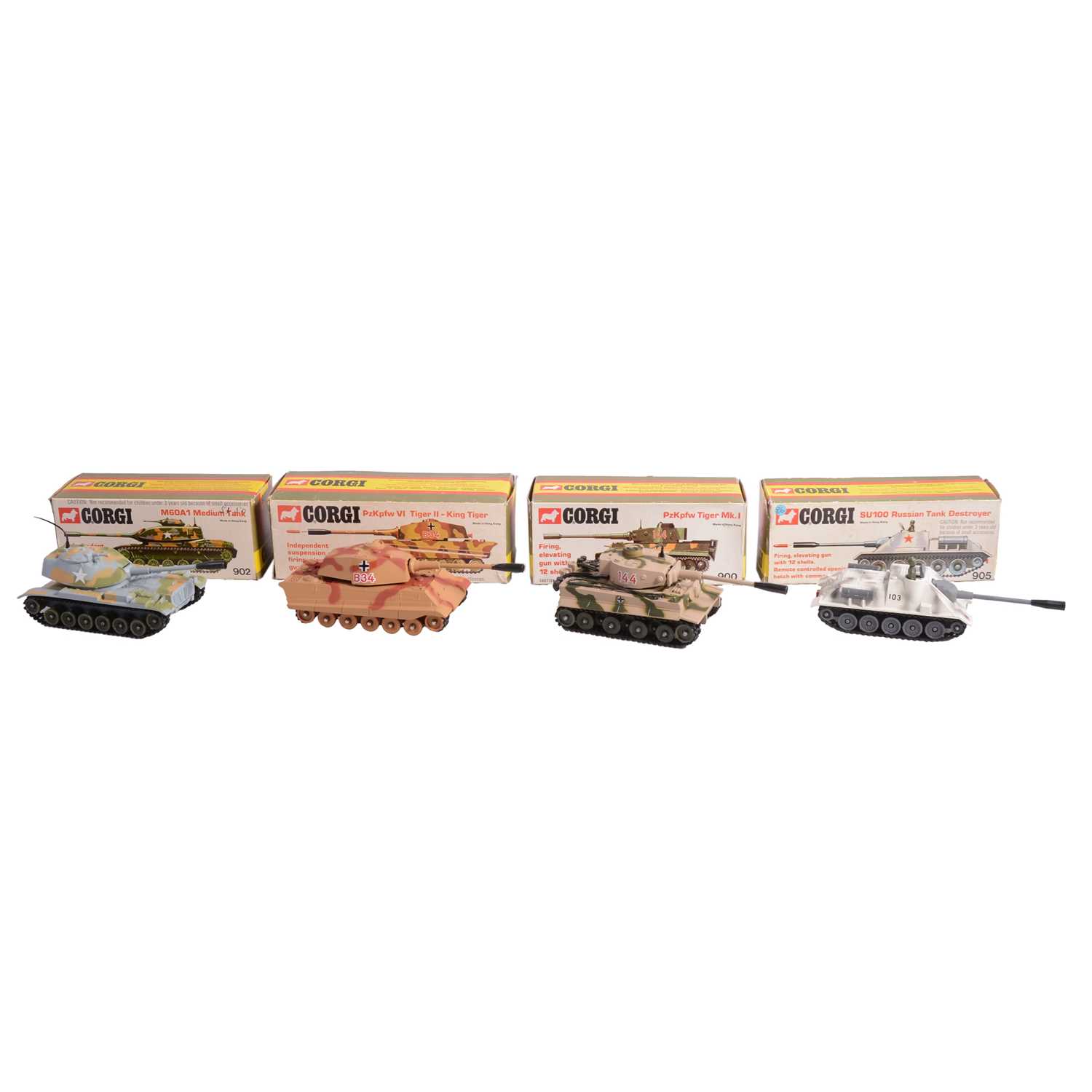 Lot 72 - Four Corgi die-cast model military vehicles