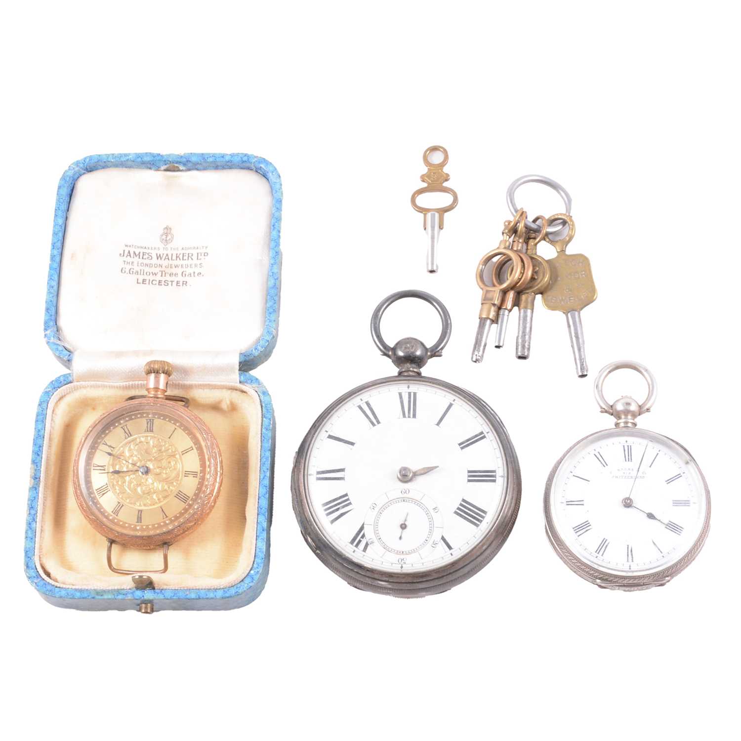 Lot 415 - A gold-plated fob watch converted to a