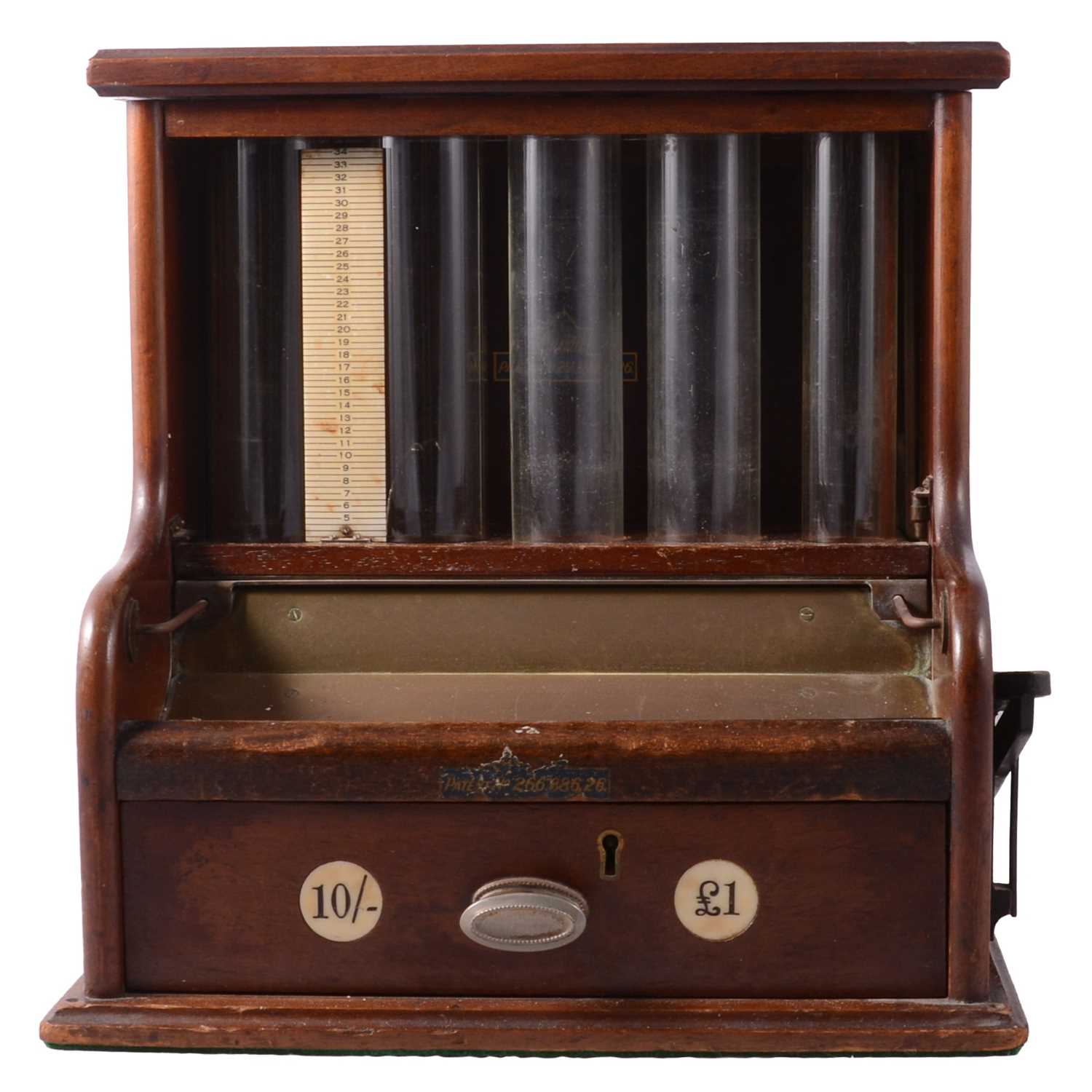 Lot 206 - Early 20th century coin exchange machine,