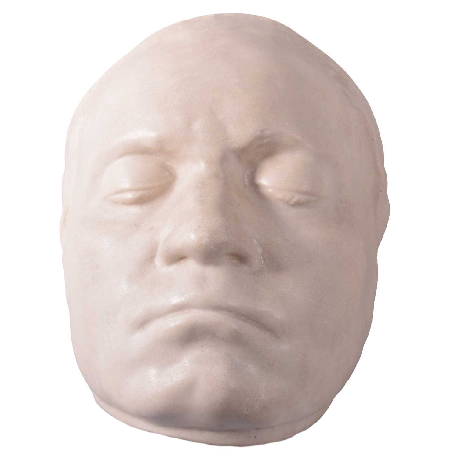Lot 115 - Pottery death mask, Beethoven,