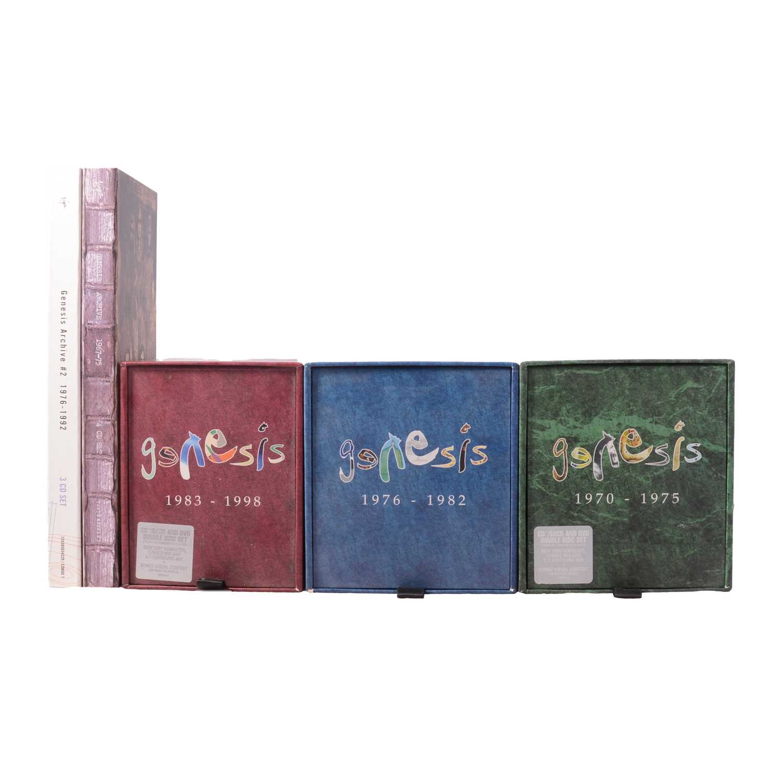 Lot 77 - Genesis, three CD/SACD/DVD box sets, and two
