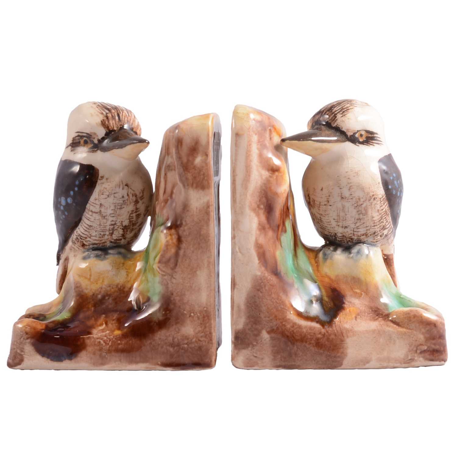 Lot 83 - Pair of Australian pottery bookends,