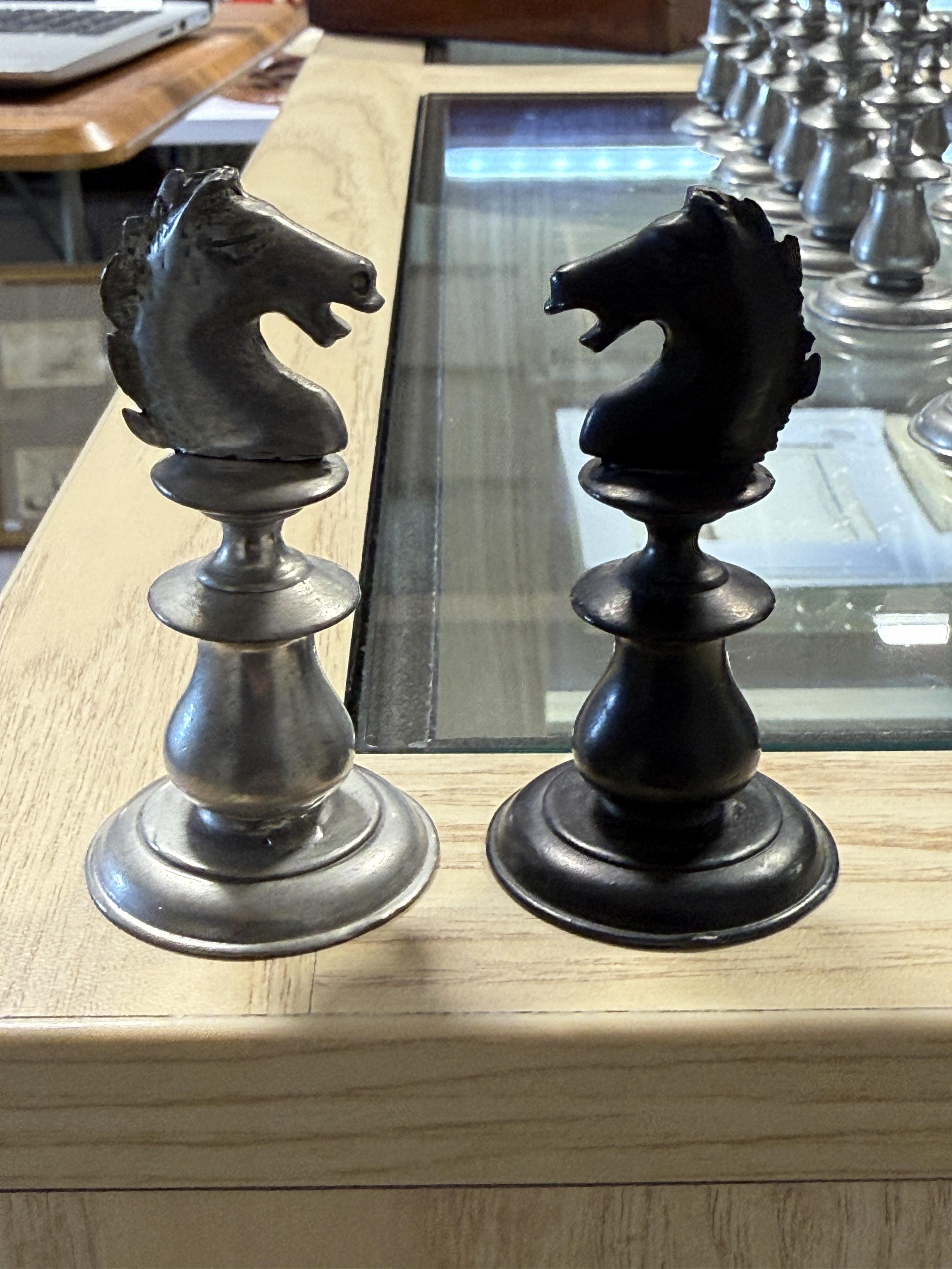 Lot 199 - Imperial British cast metal chess set, circa