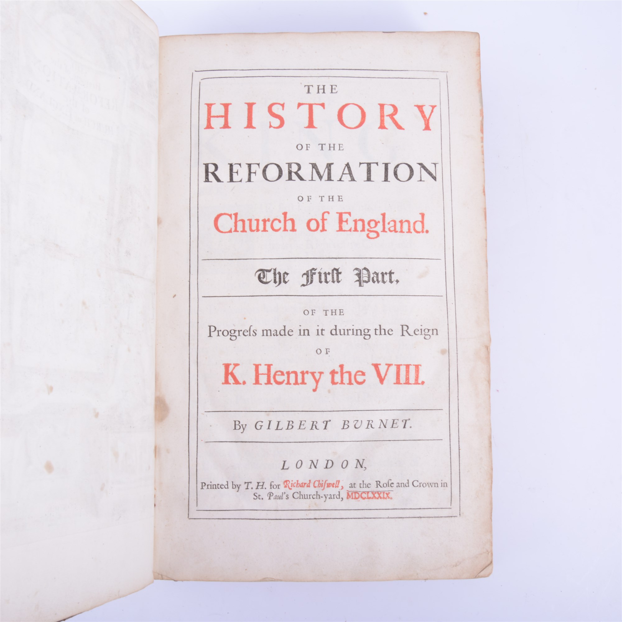 Lot 288 - Gilbert Burnet, The History of The