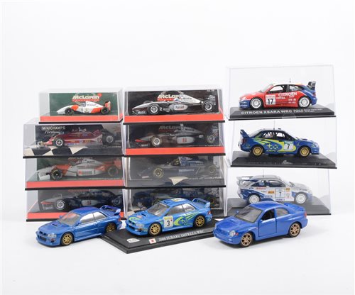 Lot 1106 - Minichamps models, five F1 racing models