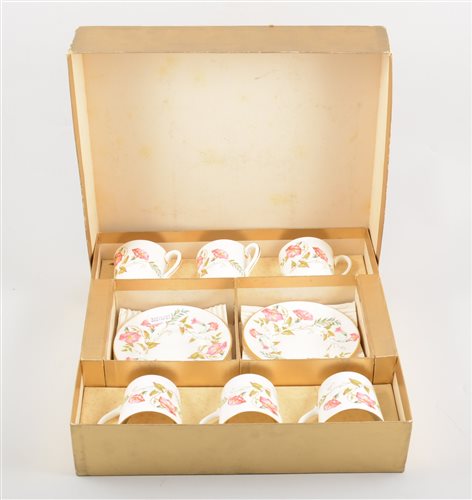 Lot 270 - Abbeydale bone china coffee set, cased; two